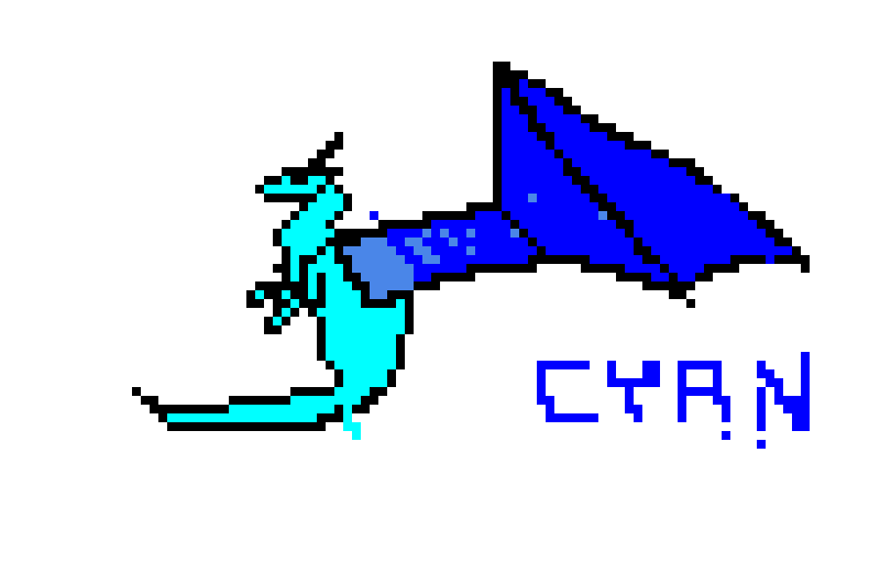 Wings of fire cyan pixel art
