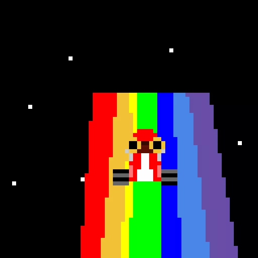 Rainbow road or sumthin pixel art